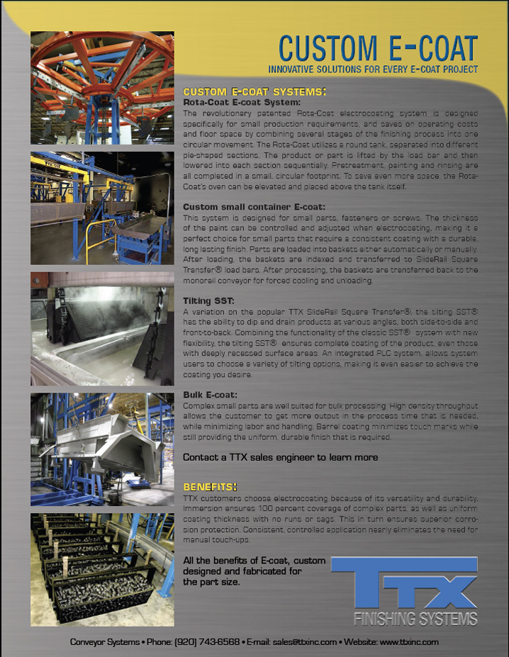 TTX complete finishing systems literature